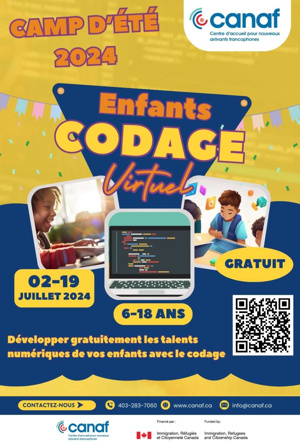 Camp d’été virtuel - CANAF Alberta